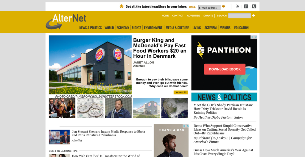 alternet screenshot - Advomatic