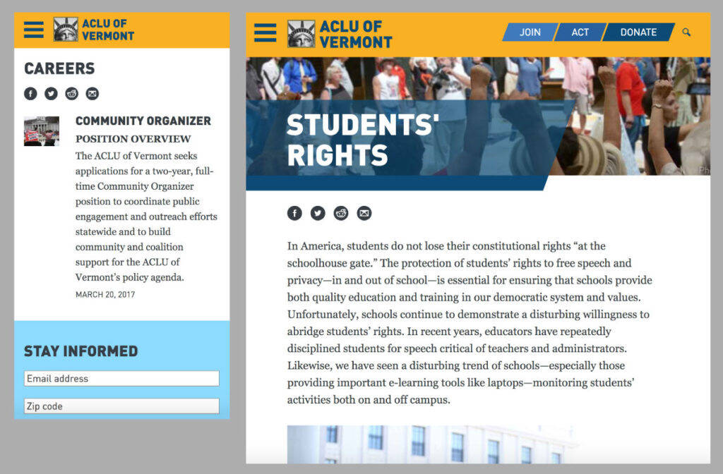 How We Built American Civil Liberties Union (ACLU) Affiliates - Advomatic